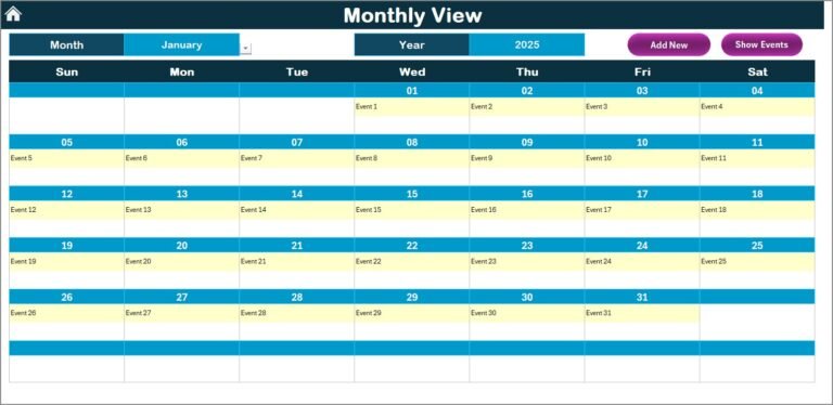 Education Procurement Remote Work Calendar in Excel - PK: An Excel Expert