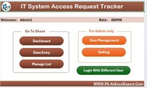IT System Access Request Tracker in Excel - PK: An Excel Expert