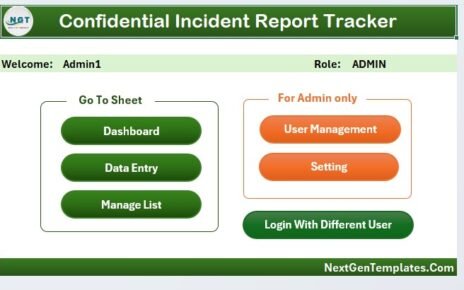 Confidential Incident Report Tracker in Excel - PK: An Excel Expert