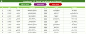 Healthcare HR Digital Transformation Calendar-5 - PK: An Excel Expert