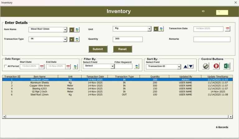 Manufacturing Production Management System V1.0 - PK: An Excel Expert