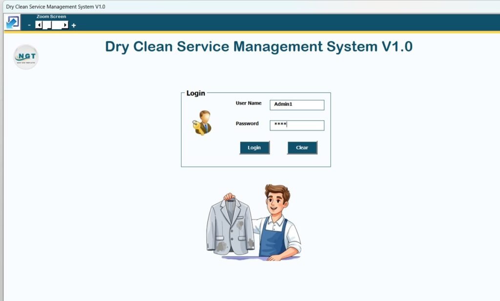 Dry Clean Service Management System V1.0 - PK: An Excel Expert