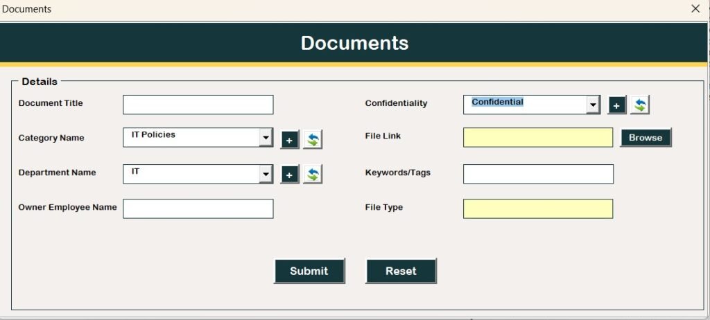 HR Document Management System V1.0 in Excel VBA - PK: An Excel Expert