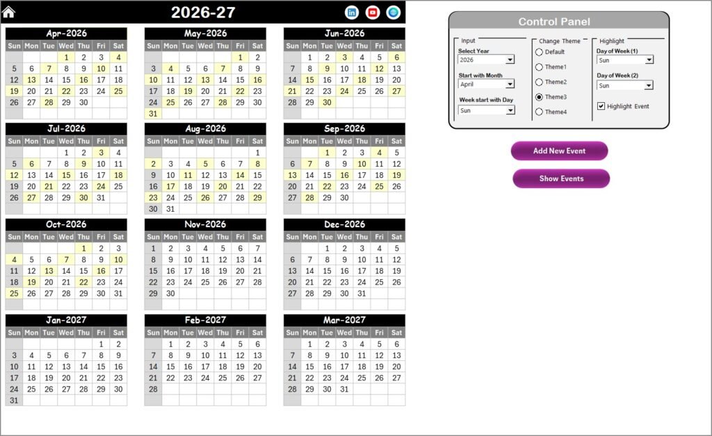Retail Holiday Calendar in Excel - PK: An Excel Expert