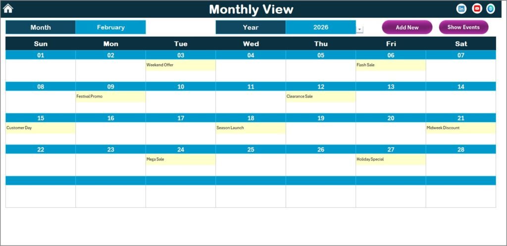 Retail Event Calendar in Excel - PK: An Excel Expert