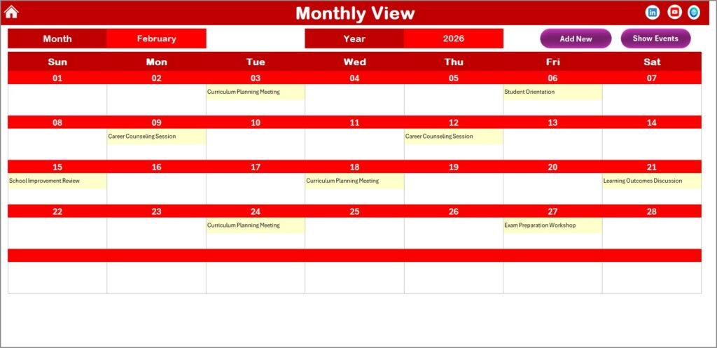 Education Planning Calendar in Excel - PK: An Excel Expert