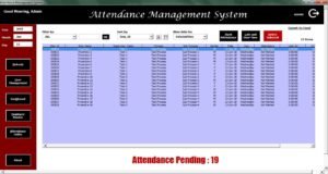 Attendance Management System V1.0 in Excel - PK: An Excel Expert